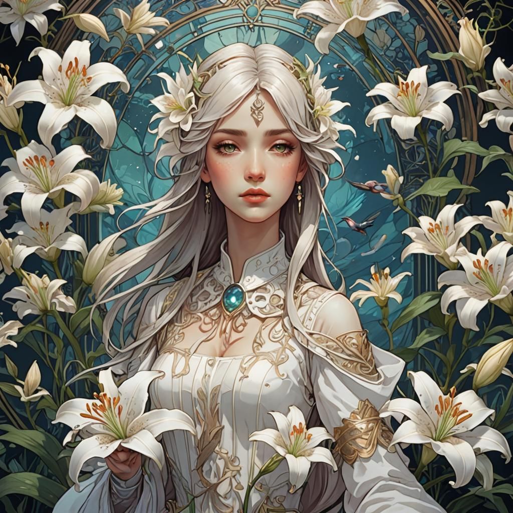 Lily - card 077 - AI Generated Artwork - NightCafe Creator