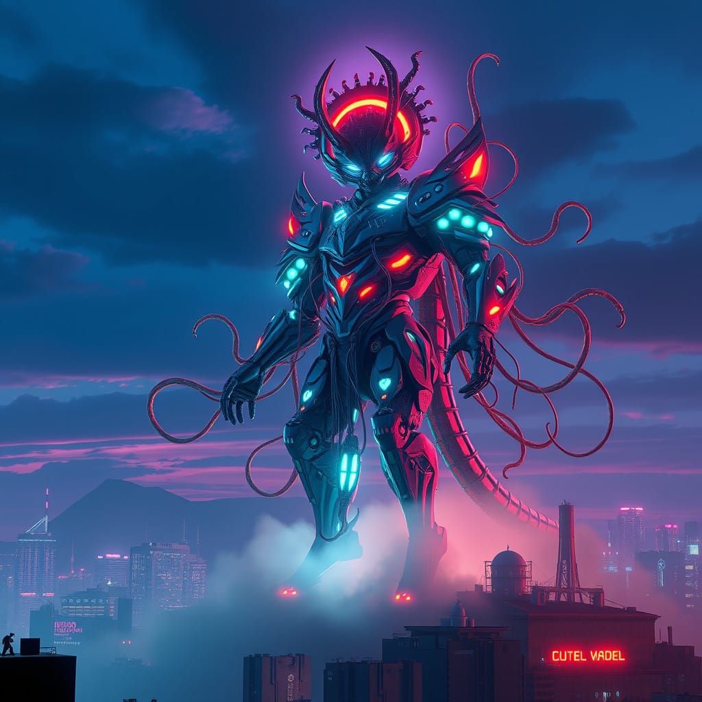 Cyberpunk mythology god - Cyberpunk God Rises from Industri...