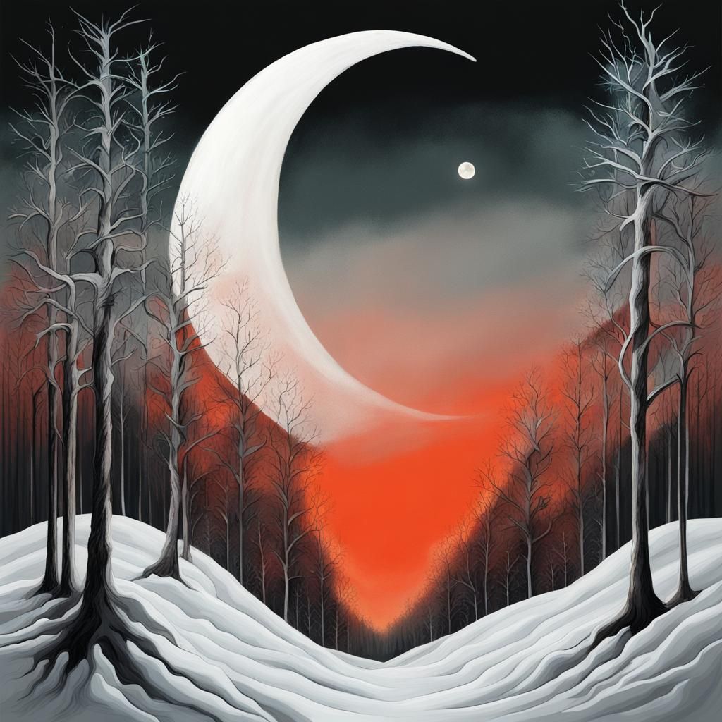The Bleeding Moon - AI Generated Artwork - NightCafe Creator