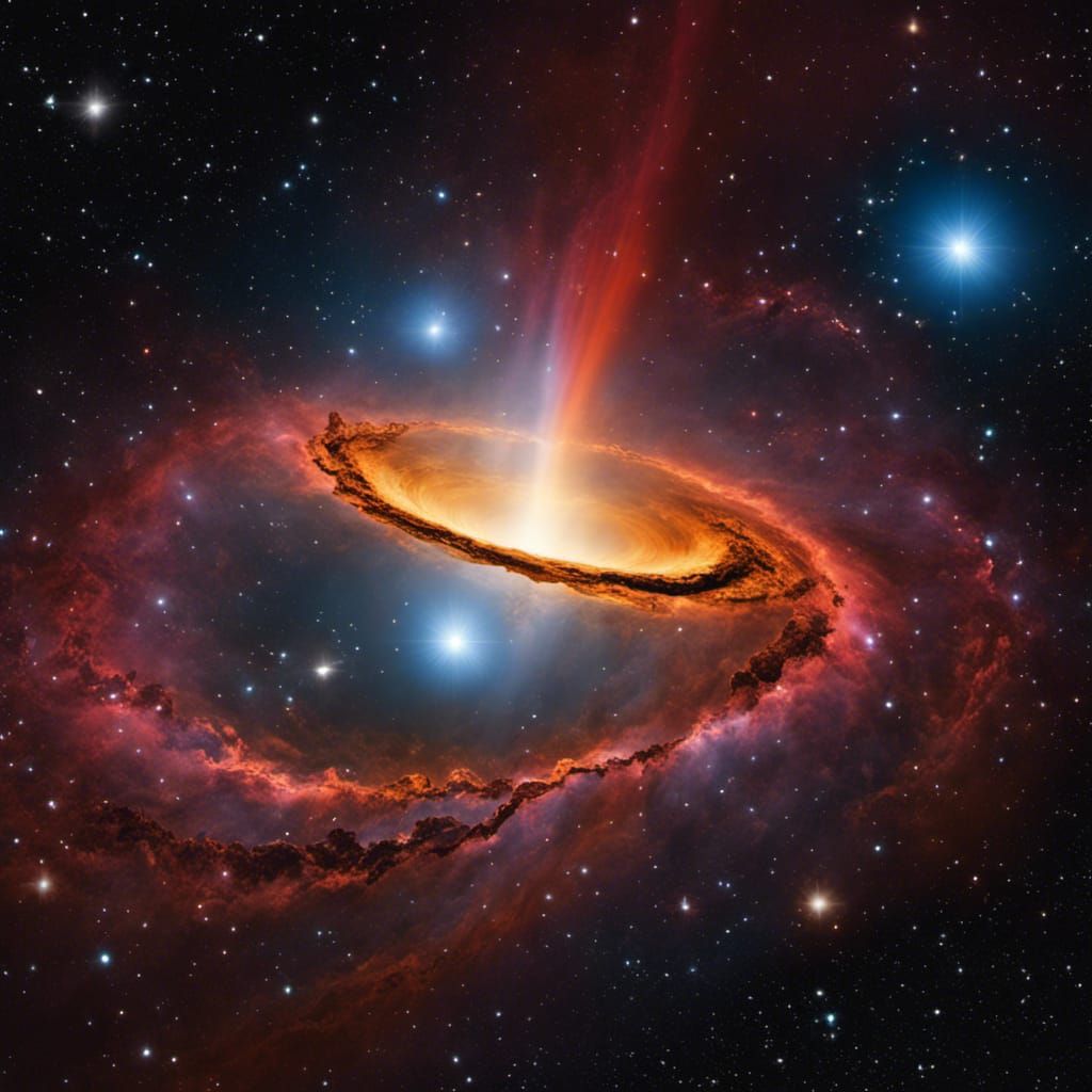 Comet's transcendent tale, radiant passage, intricate ornate surface ...