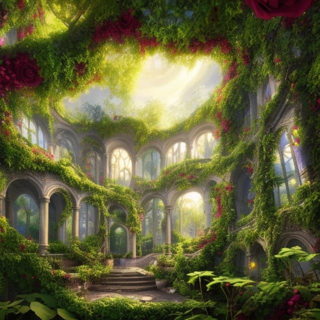 Rosey fantasy world - AI Generated Artwork - NightCafe Creator