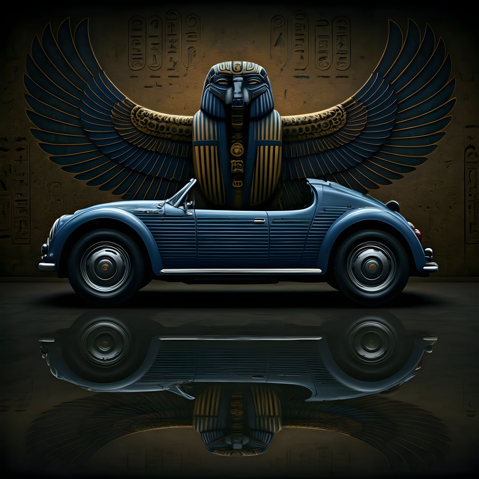 Deadly automobile scarab reflection Hieroglyphs 1️⃣