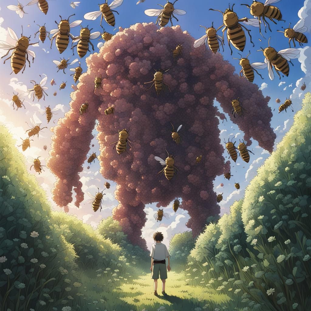 Beelzebub the king of bees - AI Generated Artwork - NightCafe Creator
