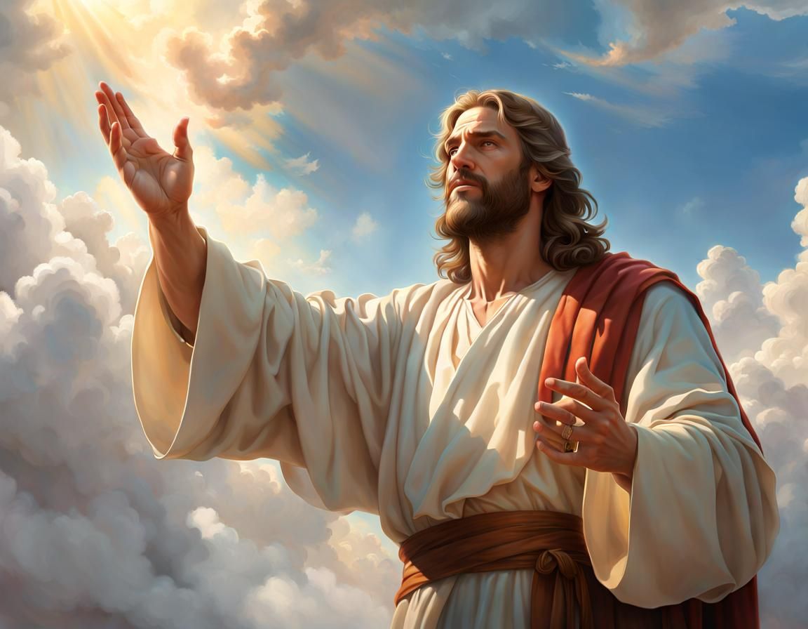 Perfect Compassionate Loving Forgiving Jesus With Welcoming Hands ...