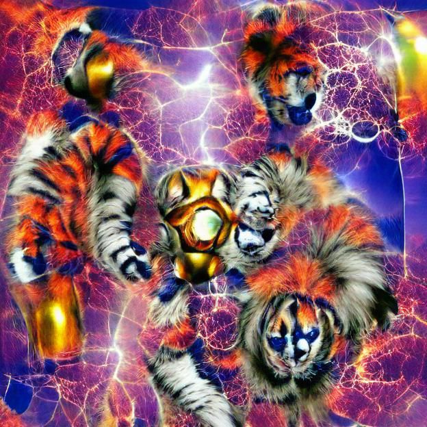 Titanium Atomic Fusion of Earth Tigers Furry - AI Generated Artwork ...