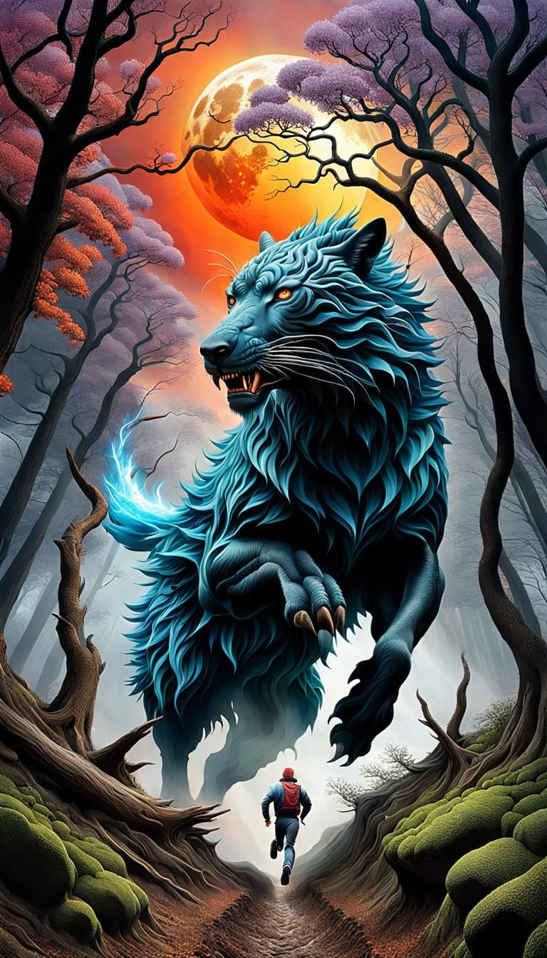 This person has the courage to face the challenge of mythical creature ...