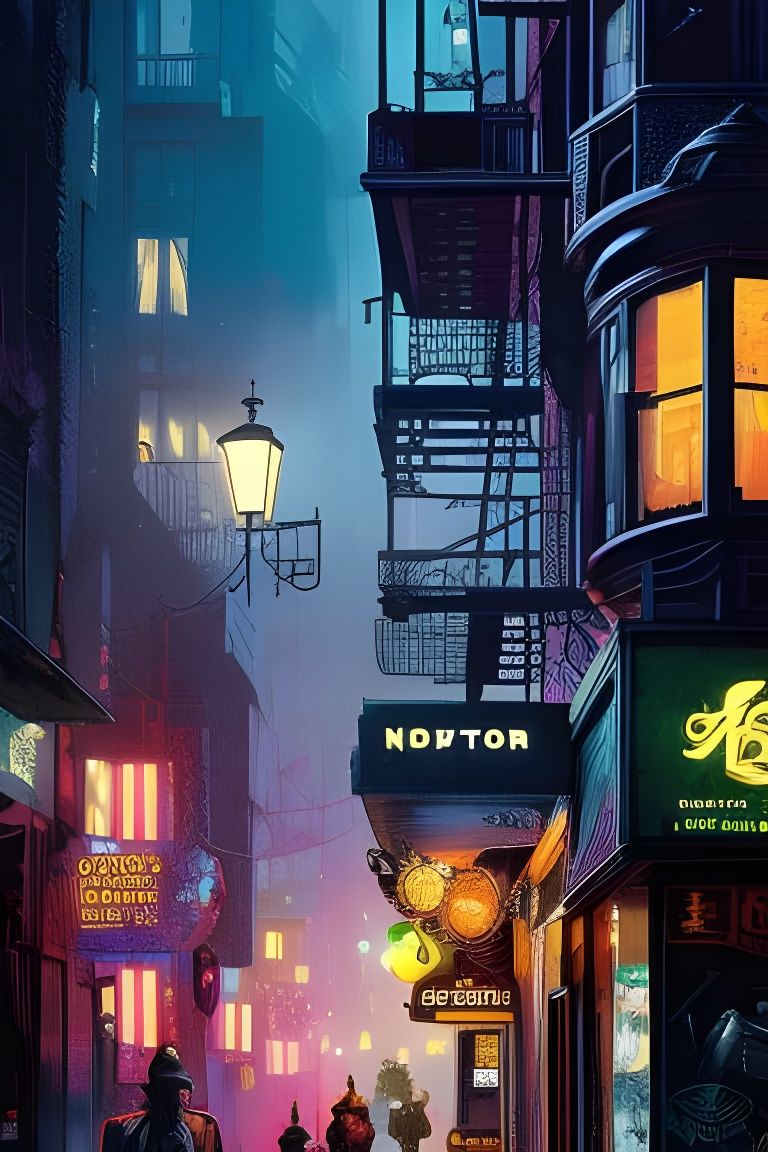 Fire escape view - AI Generated Artwork - NightCafe Creator