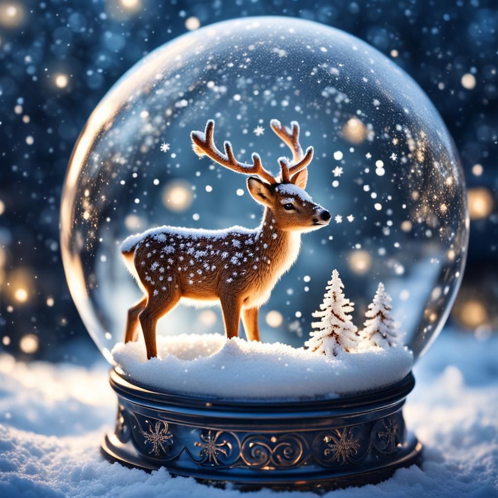 Snow Globe🦌 #2 - AI Generated Artwork - NightCafe Creator