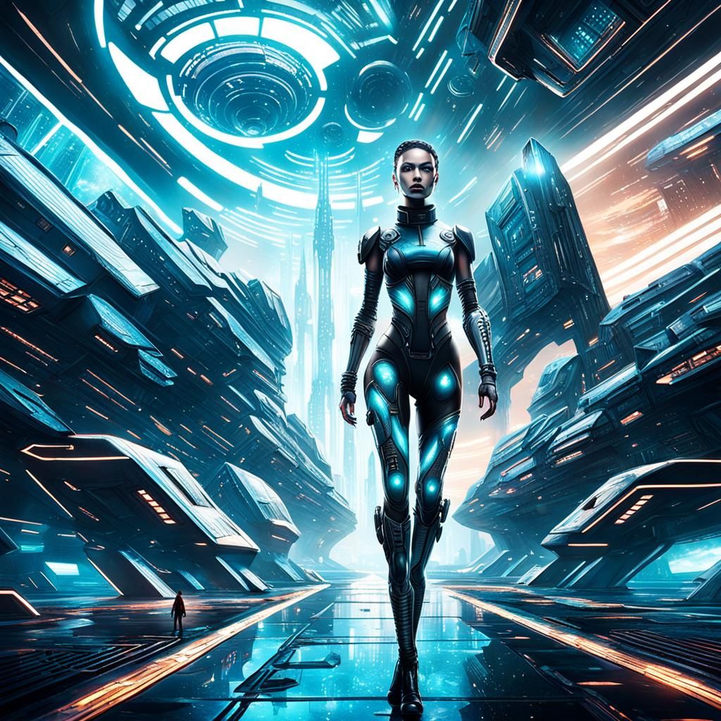 Cyborg Woman - AI Generated Artwork - NightCafe Creator
