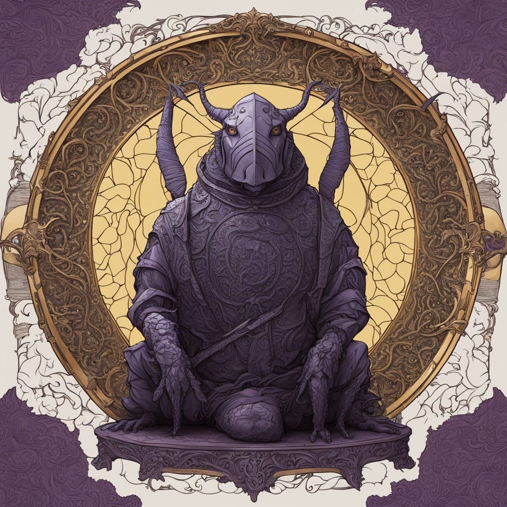 Mysterious, Ancient Cockroach Statue Awakens in Da... - AI Art