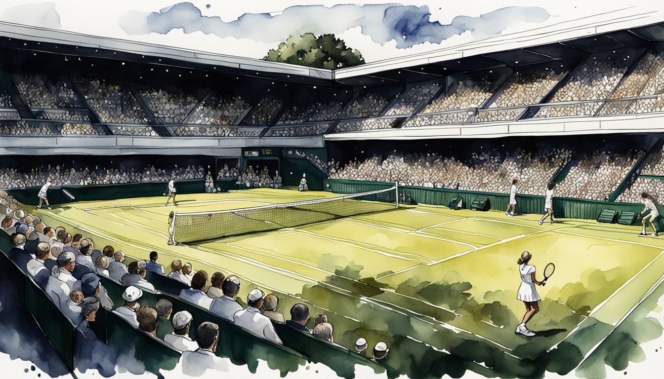 Women's Wimbledon Tennis Match - AI Generated Artwork - NightCafe Creator
