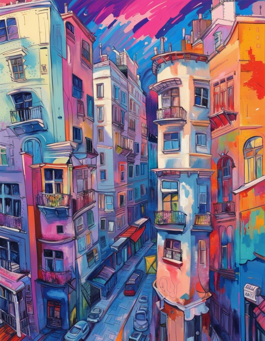 City Landscape #54 Buenos Aires downtown - AI Generated Artwork - NightCafe Creator