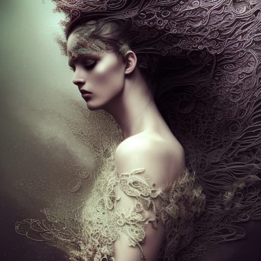 Woman & Lace - AI Generated Artwork - NightCafe Creator