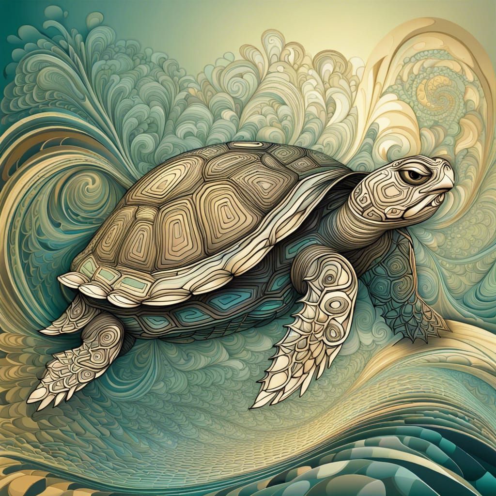 Turtle In A Hurry - AI Generated Artwork - NightCafe Creator
