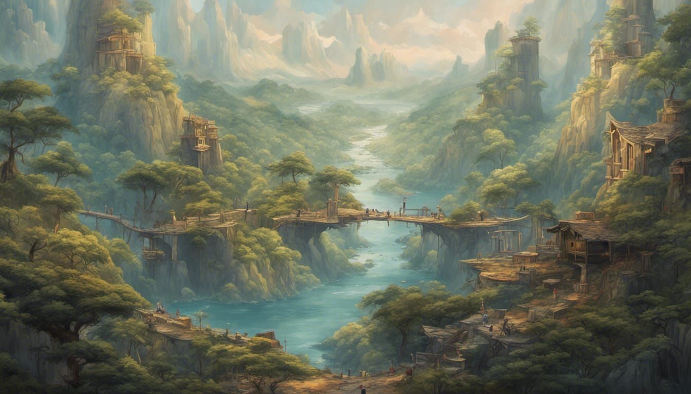 random fantasy world - AI Generated Artwork - NightCafe Creator