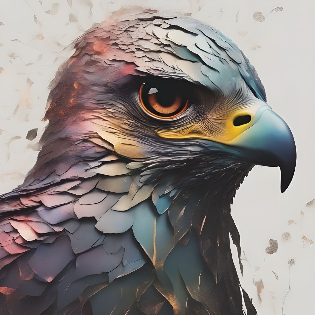 Rainbow Hawk - AI Generated Artwork - NightCafe Creator