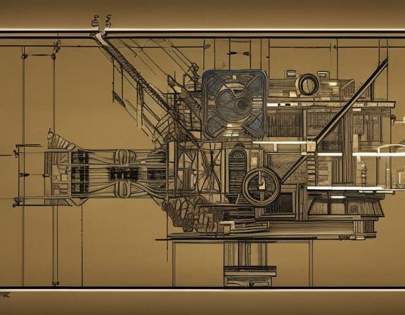 Blueprint For An Underwater Mining Rig - AI Generated Artwork ...