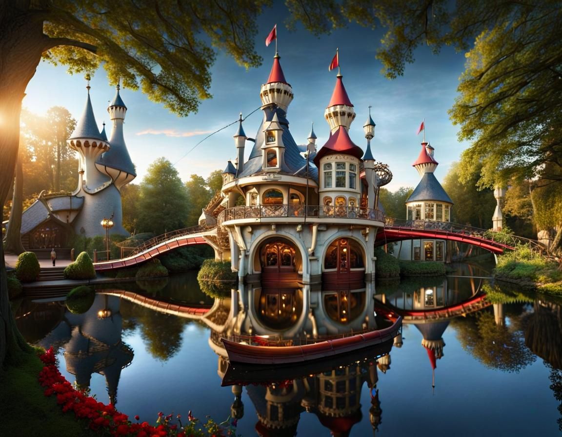 Efteling Style Amusement Park 2 - AI Generated Artwork - NightCafe Creator