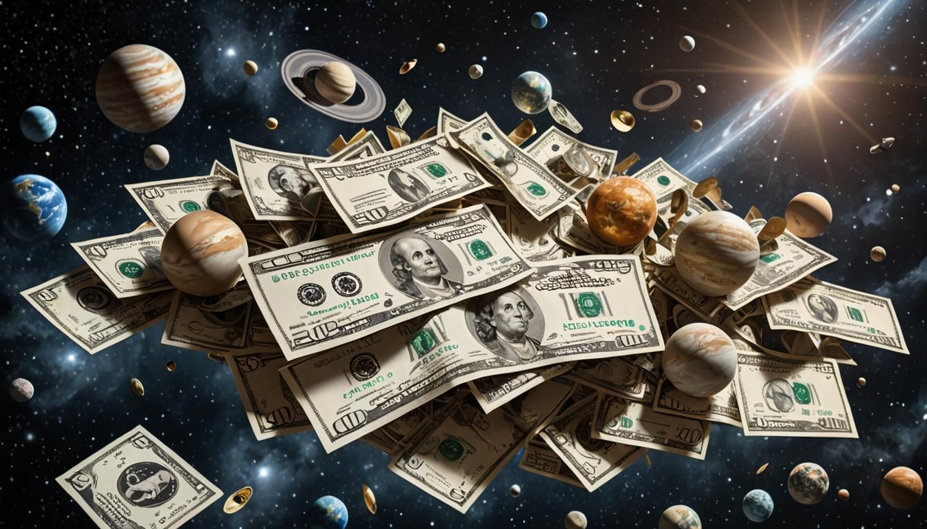 Blast All the Money to Space - AI Generated Artwork - NightCafe Creator