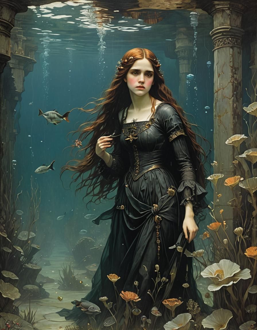 underwater gothic artwork - AI Generated Artwork - NightCafe Creator