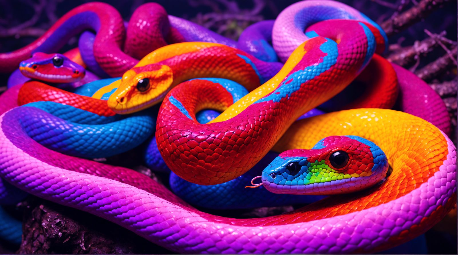 Psychedelic Snakes 8K By Bruno Liljefors, Asher Brown Durand - AI ...