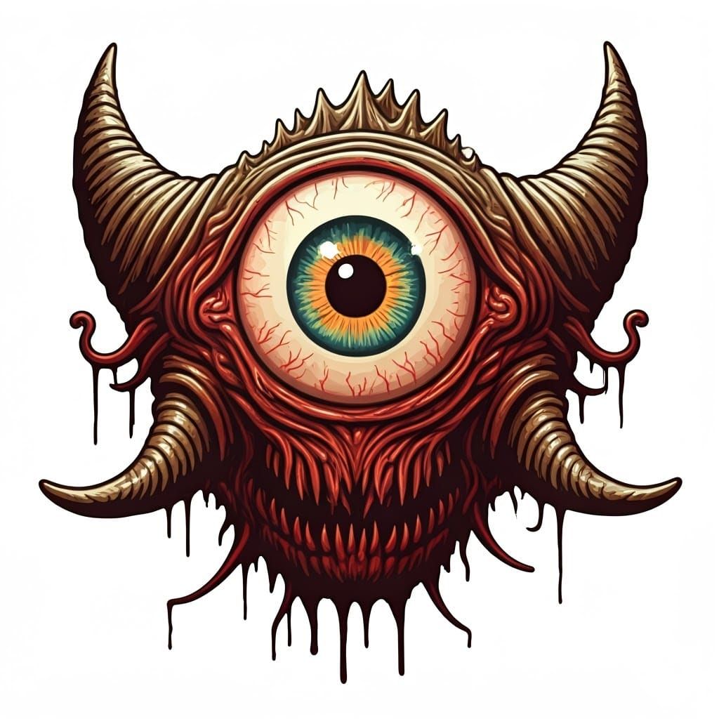 Liminal Fantasy Monster Emerges from Dark Dungeon - AI Art