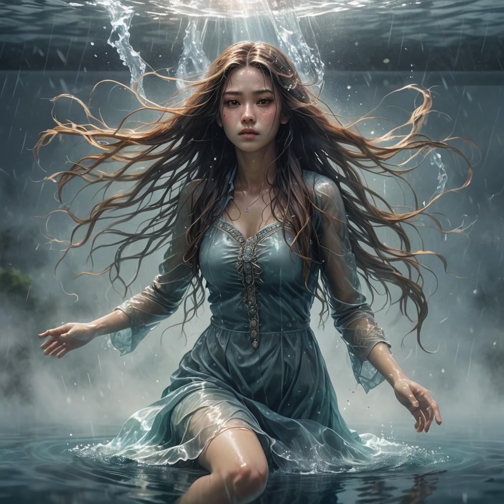 Drowning Above Water - AI Generated Artwork - NightCafe Creator