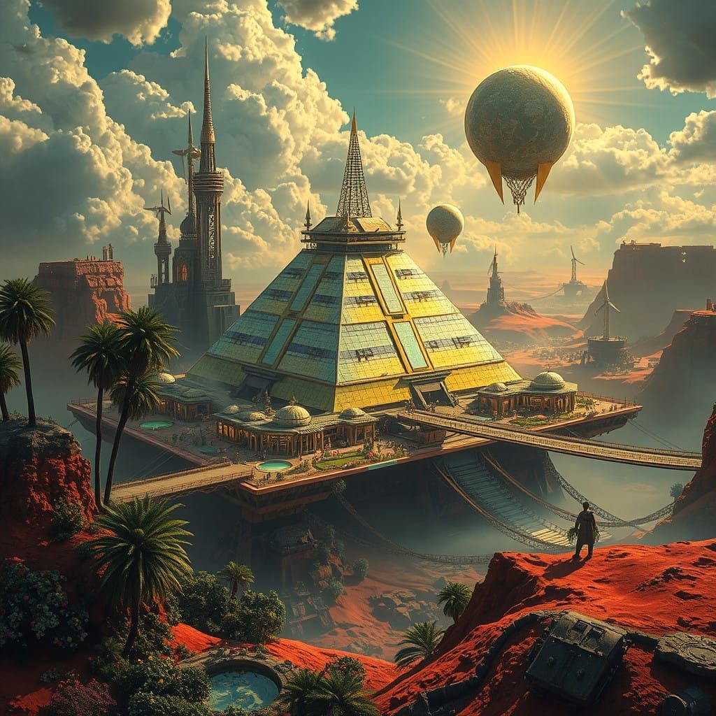 Solarpunk Sustainable Clean Energy Station v5