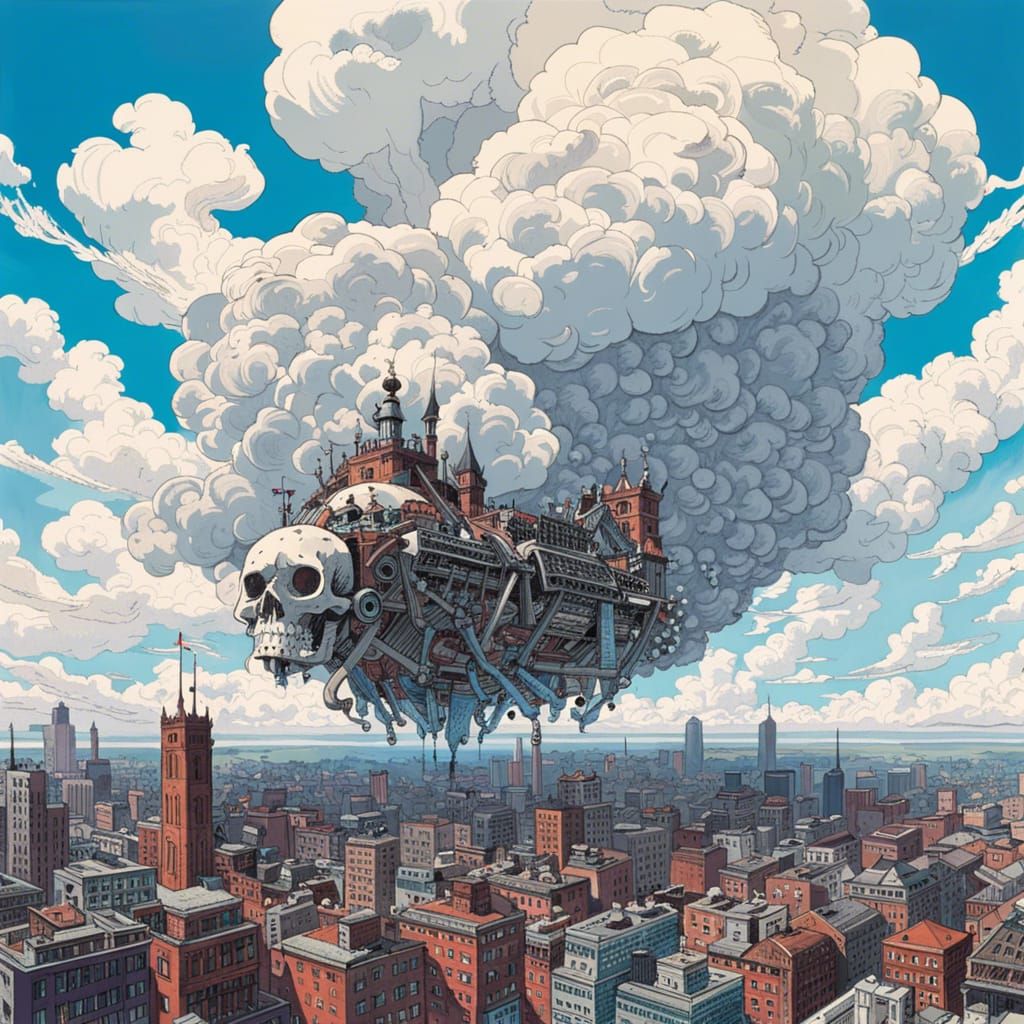 Skull cloud - AI Generated Artwork - NightCafe Creator