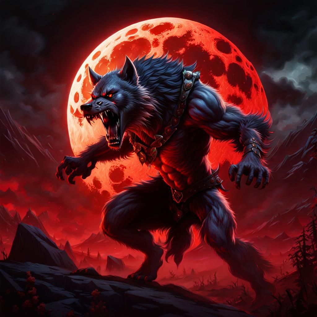 angry werewolf - AI Generated Artwork - NightCafe Creator