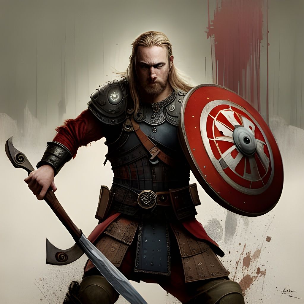 The fierce Viking rushes into battle - AI Generated Artwork - NightCafe ...