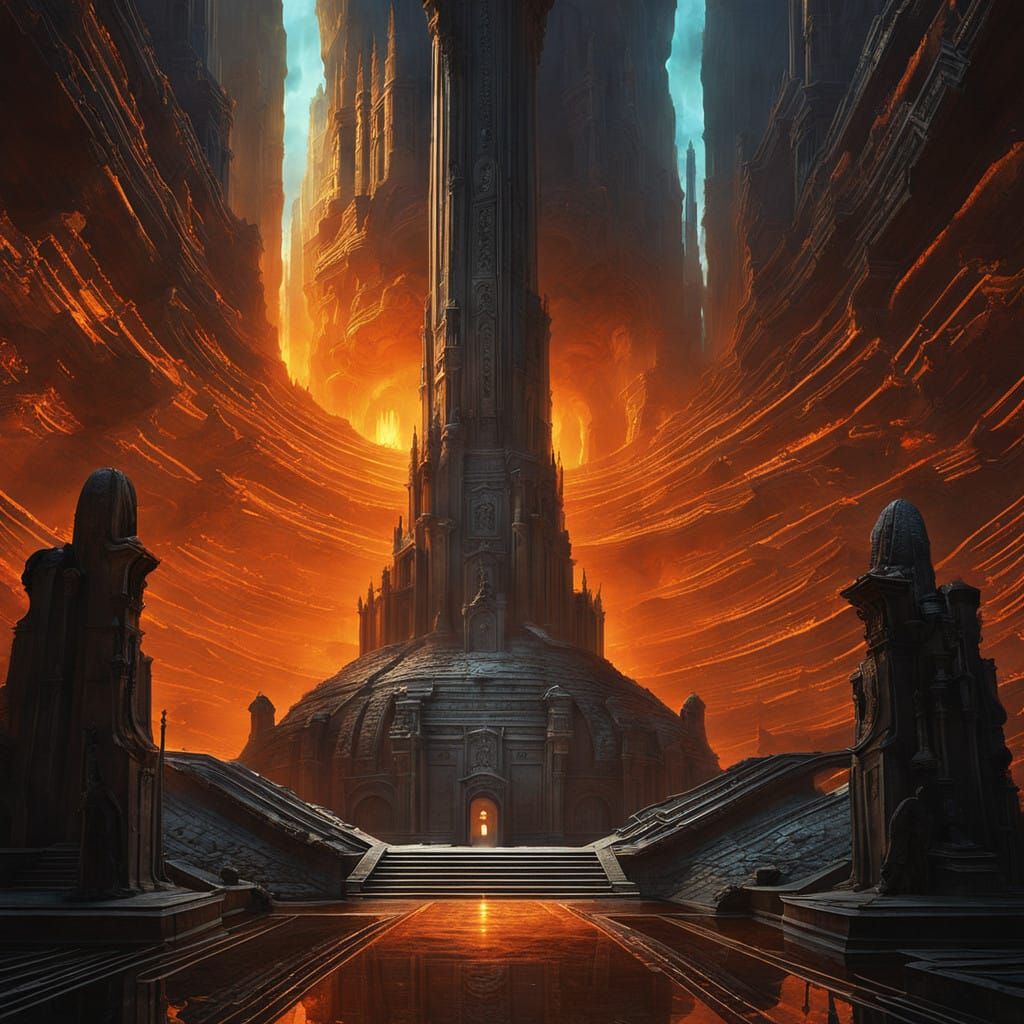 Hellscape - Apocalyptic Ruins in Infernal Flames