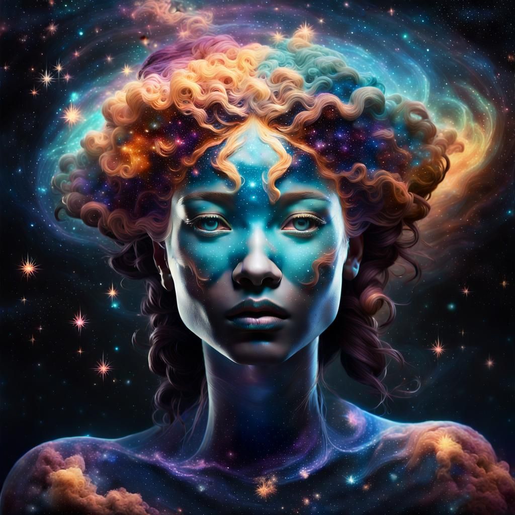 Galaxy Goddess - AI Generated Artwork - NightCafe Creator
