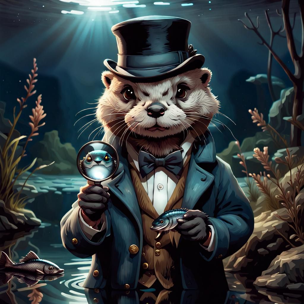 Detective Otter Is Solving Crimes - AI Generated Artwork - NightCafe ...