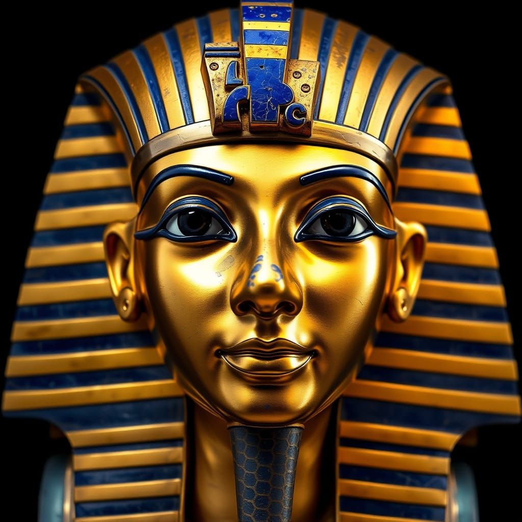 King Tutankhamun's death mask - Ancient Egyptian Death Mask ...