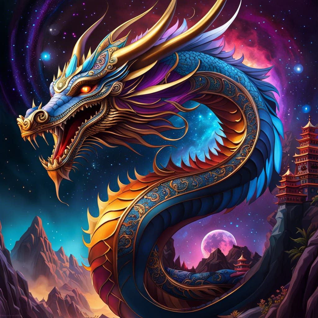 Alien dragon - AI Generated Artwork - NightCafe Creator
