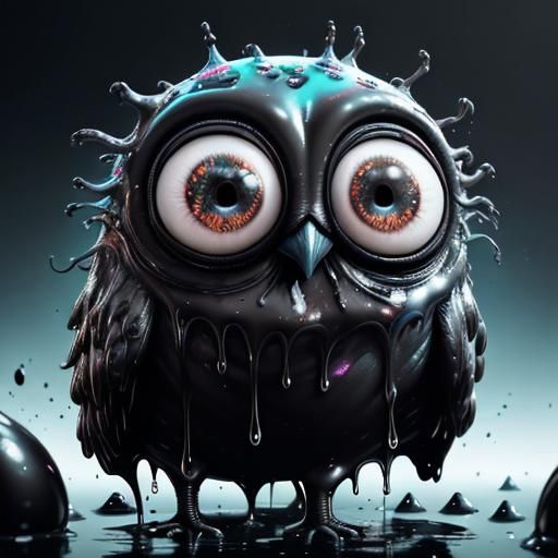 a close up of a very strange looking creature, digital art, by Beeple ...