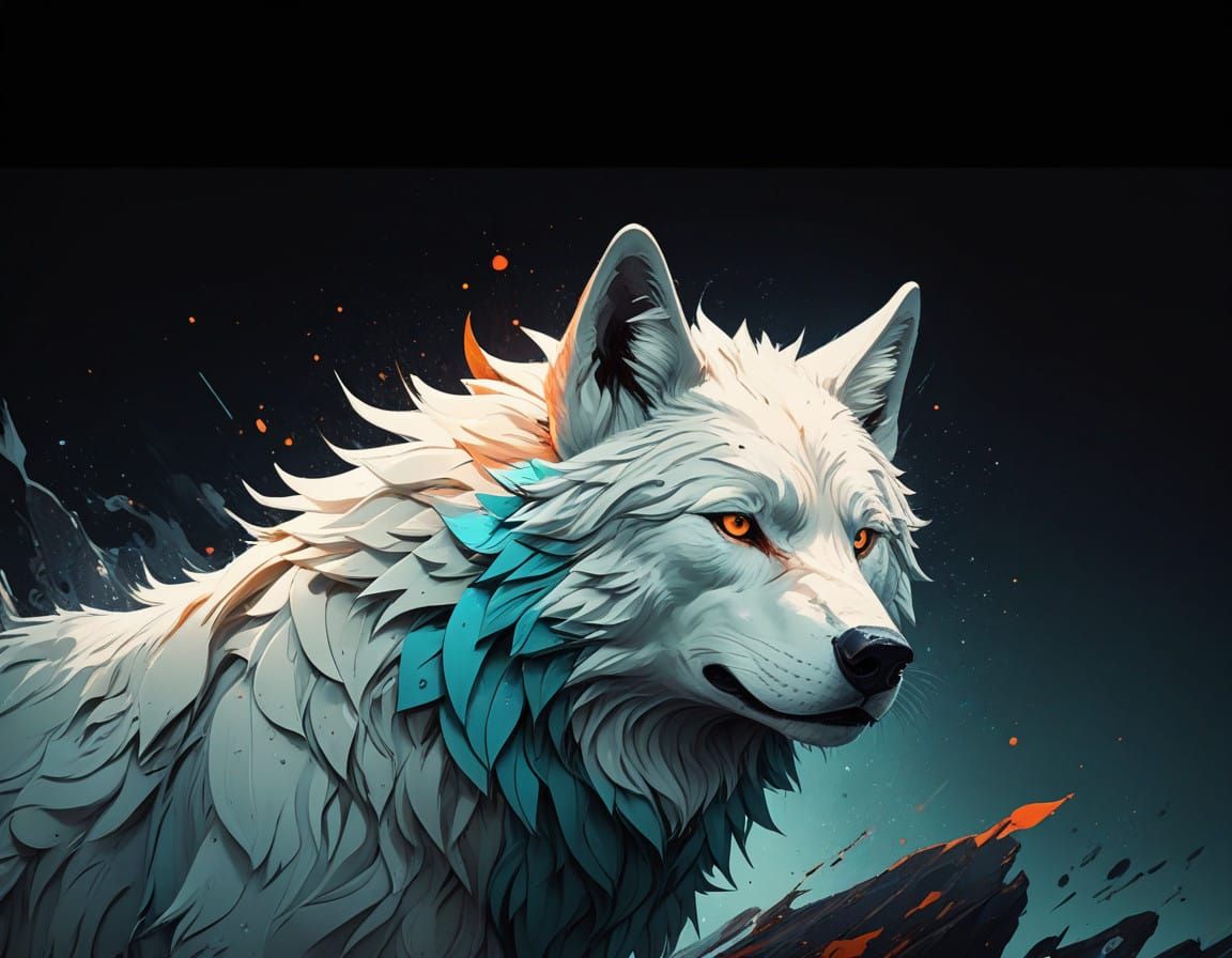 the wolf hidden inside me 8k resolution concept art by Greg Rutkowski ...