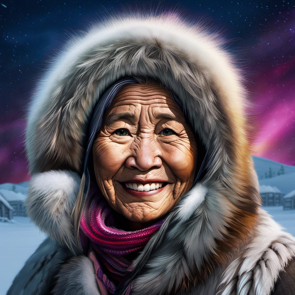 Inuit woman with peace in her soul. - AI Generated Artwork - NightCafe ...
