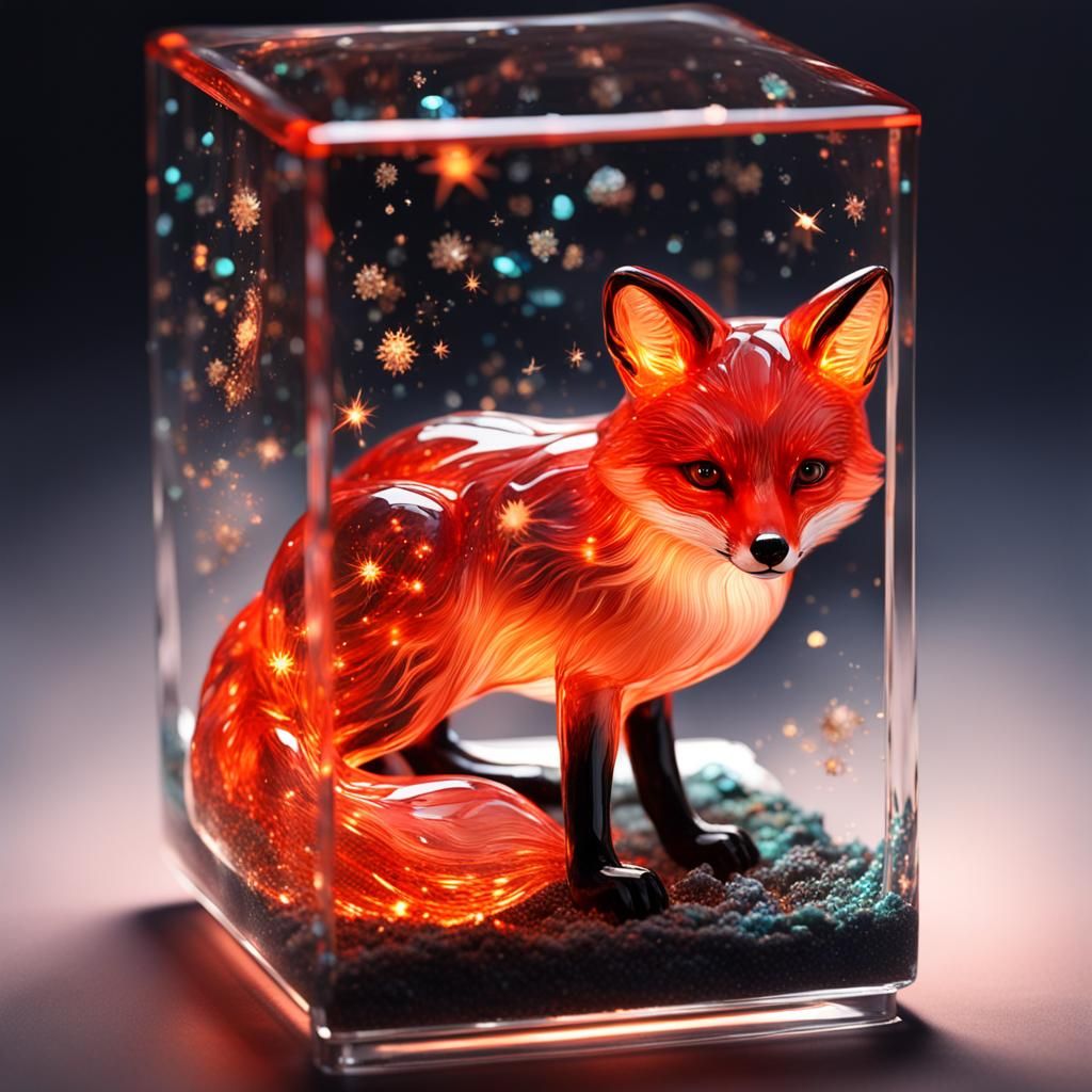 Glass Fox - AI Generated Artwork - NightCafe Creator
