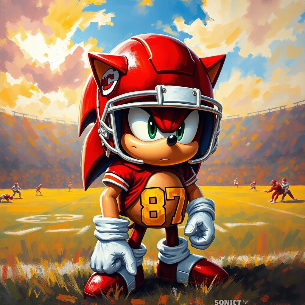 Sonic the Hedgehog as Kansas City Chiefs Football ... - AI Art