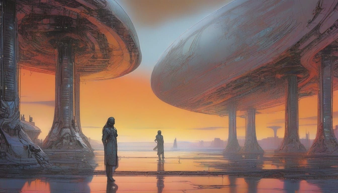 SDXL LCM - Neon Dream Entity in a Starry Expanse