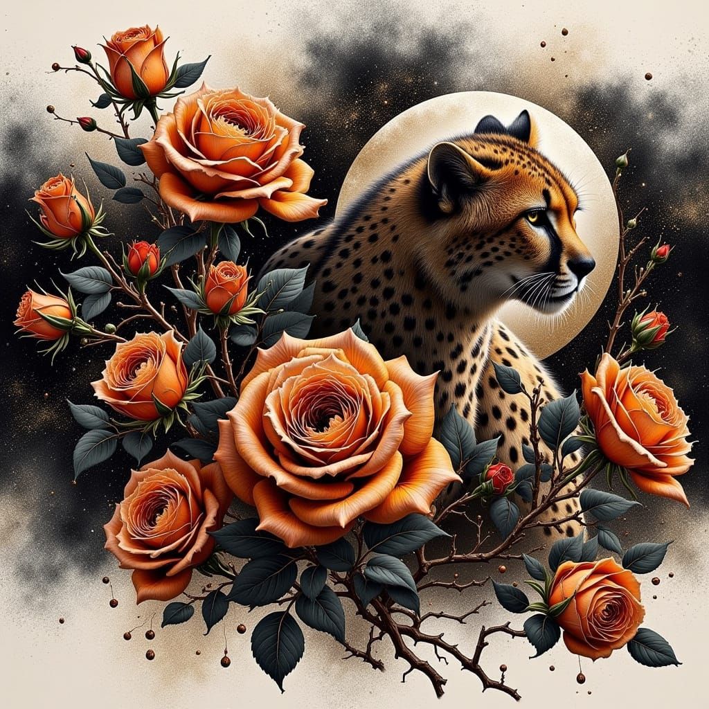 Leopard and Roses - Leopard and Roses