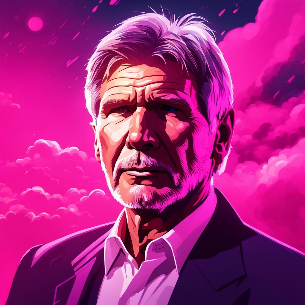 actor harrison ford, minimalist, Cleancore, fine art, fisheye, Game ...