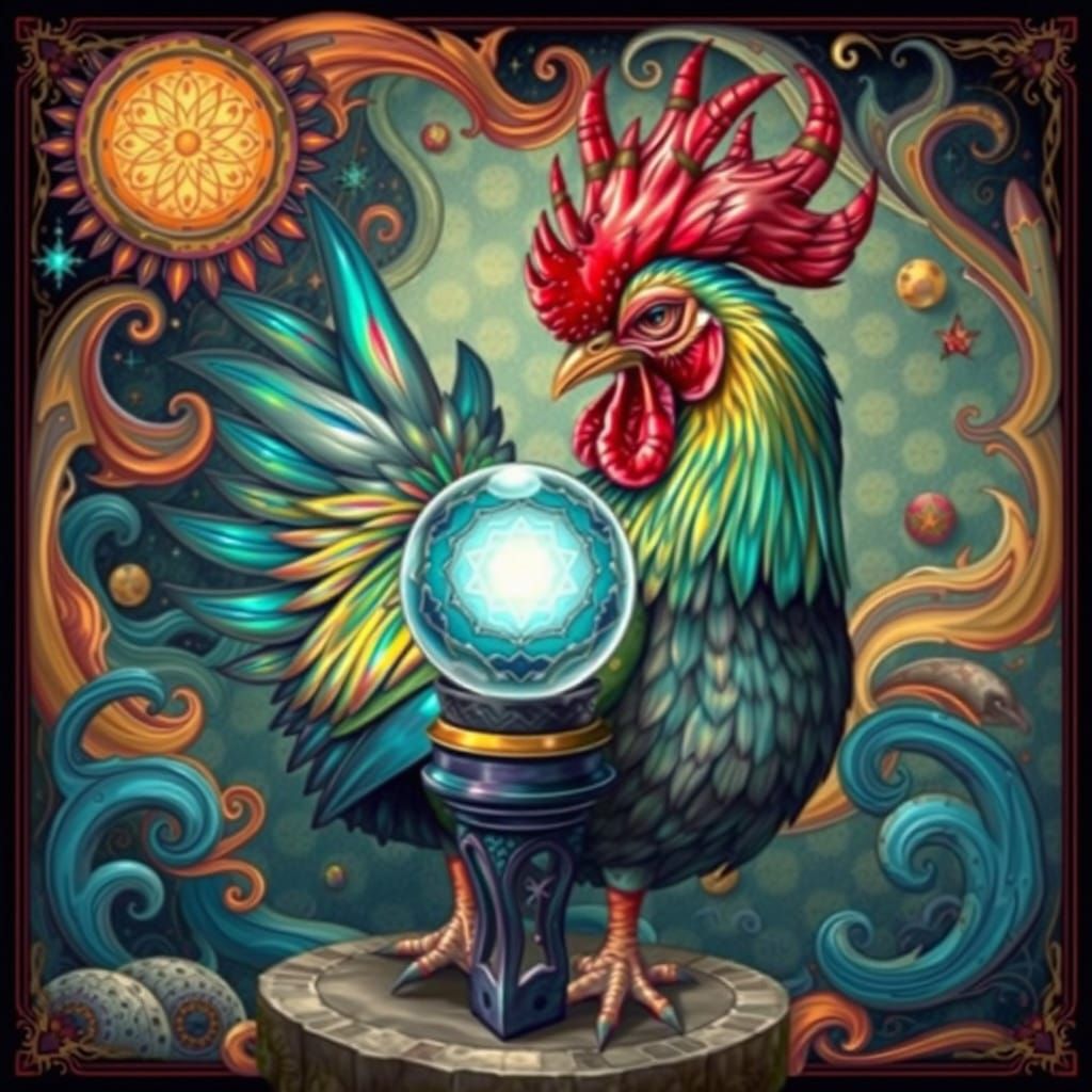 Electric Futuristic Chicken Seer - AI Art