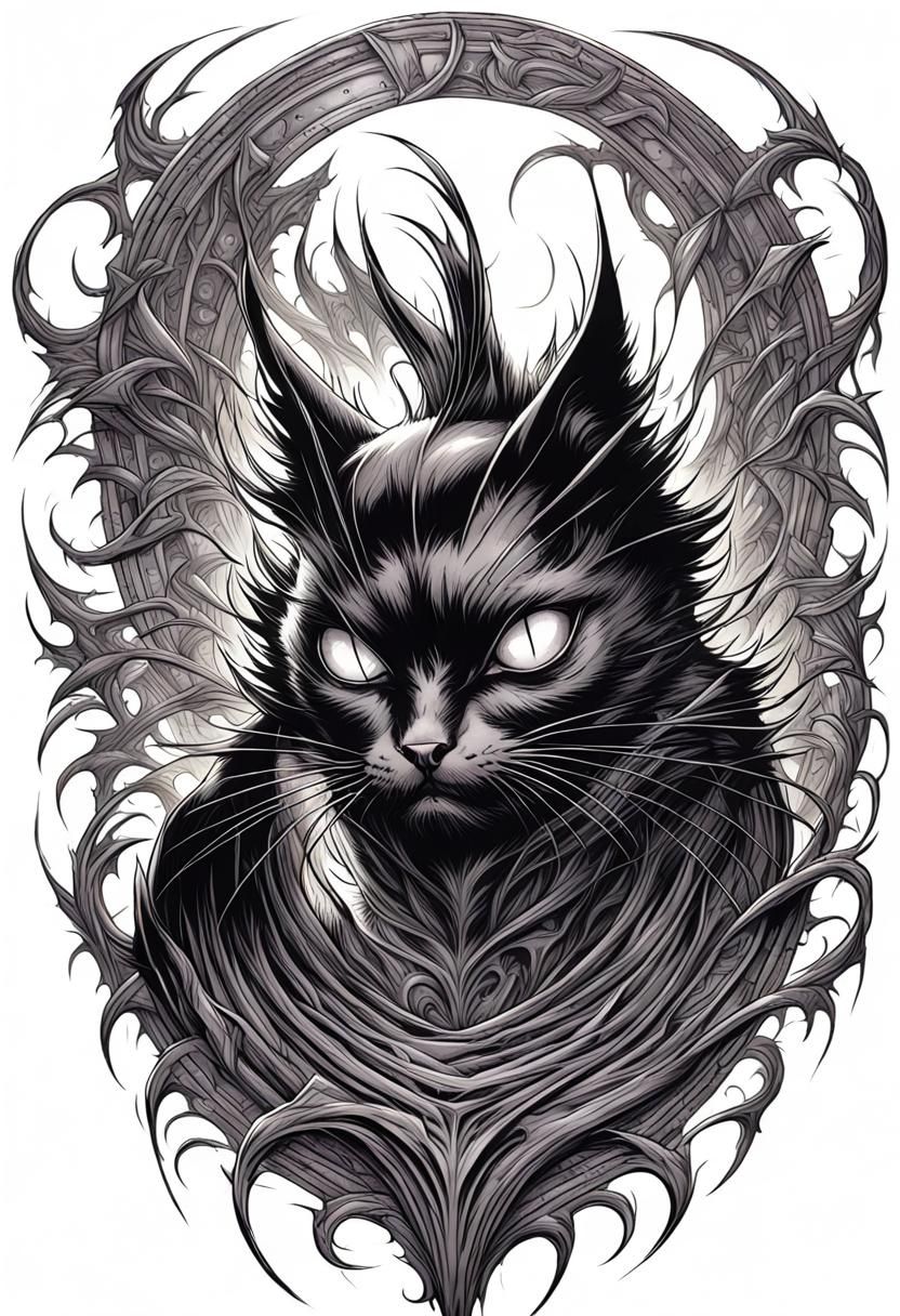 An evil black cat Mark Brooks and Dan Mumford, comic book art, spawn ...