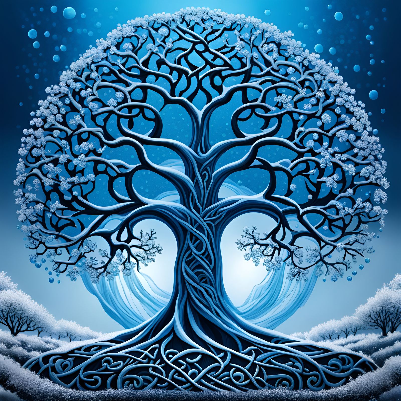 Celtic Blue (5) - AI Generated Artwork - NightCafe Creator