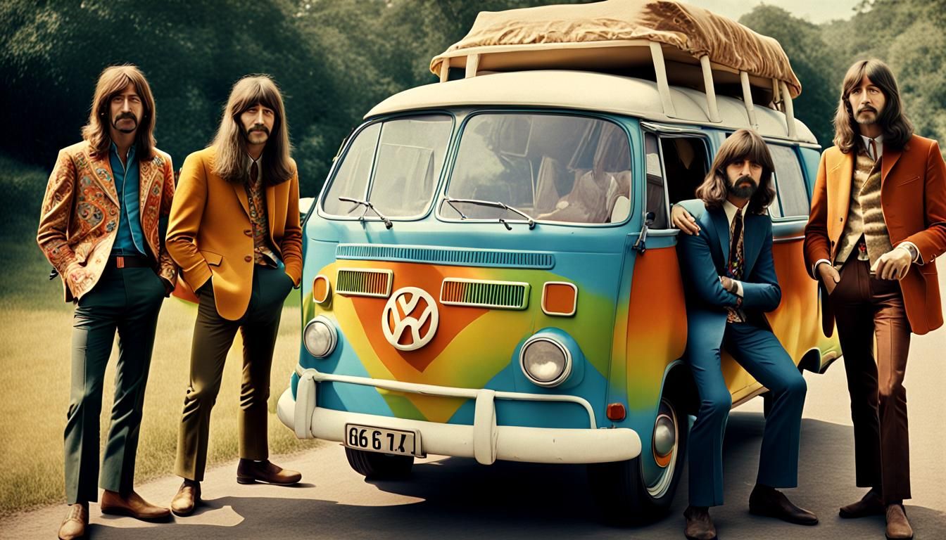 groovy 60s beatles - AI Generated Artwork - NightCafe Creator