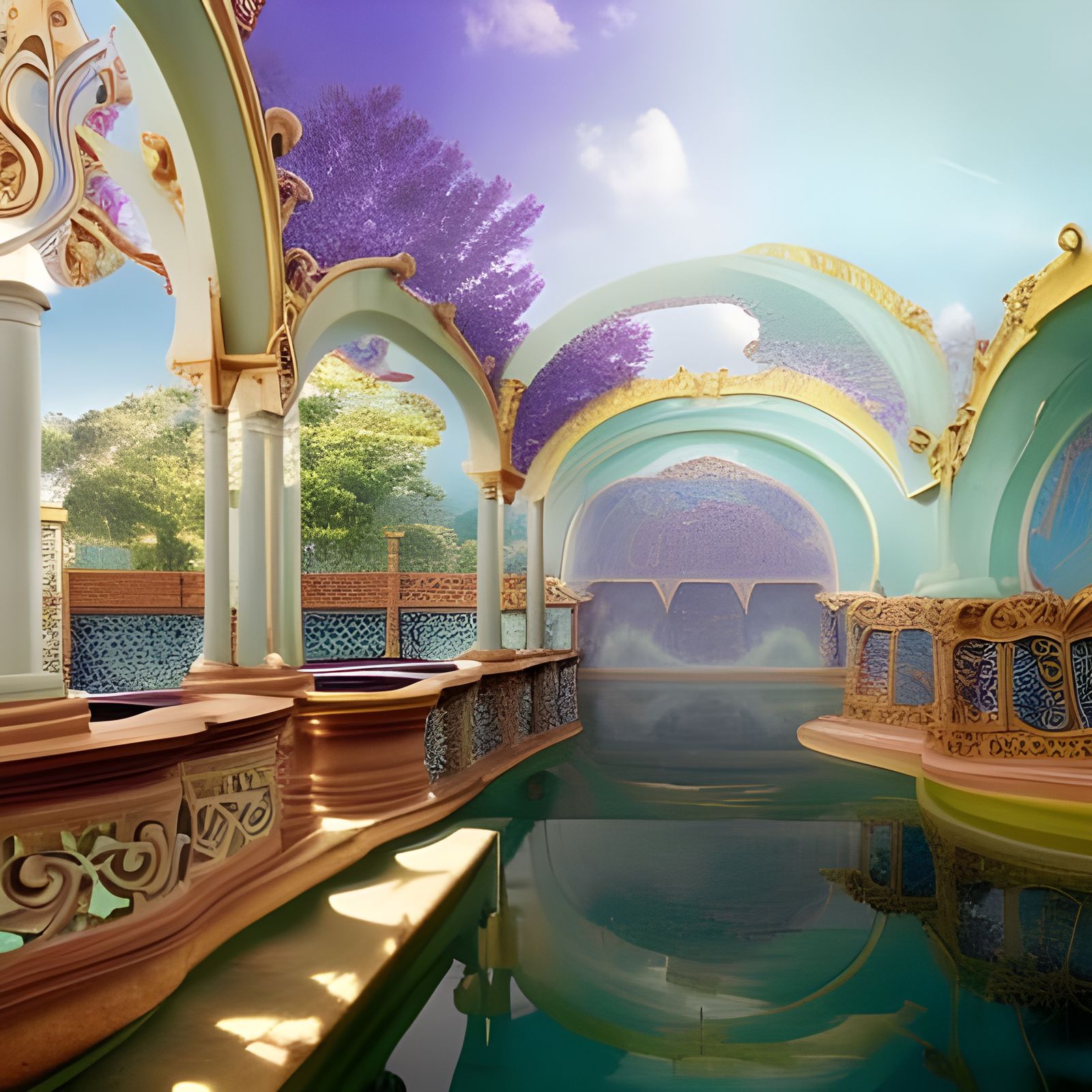 in the palace pools 1 - AI Generated Artwork - NightCafe Creator