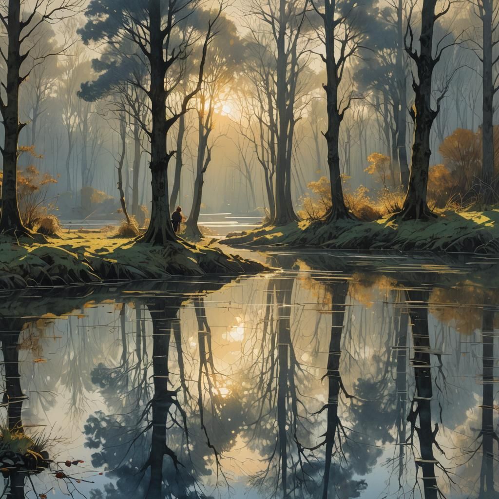 Mirror tree - AI Generated Artwork - NightCafe Creator